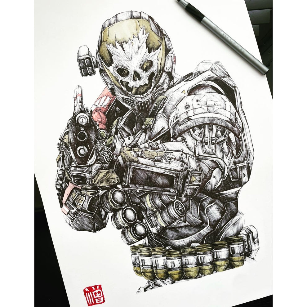 Halo Art Print - Noble Four: Emile-A239 - NOBLE Team Series | Fan Art ...