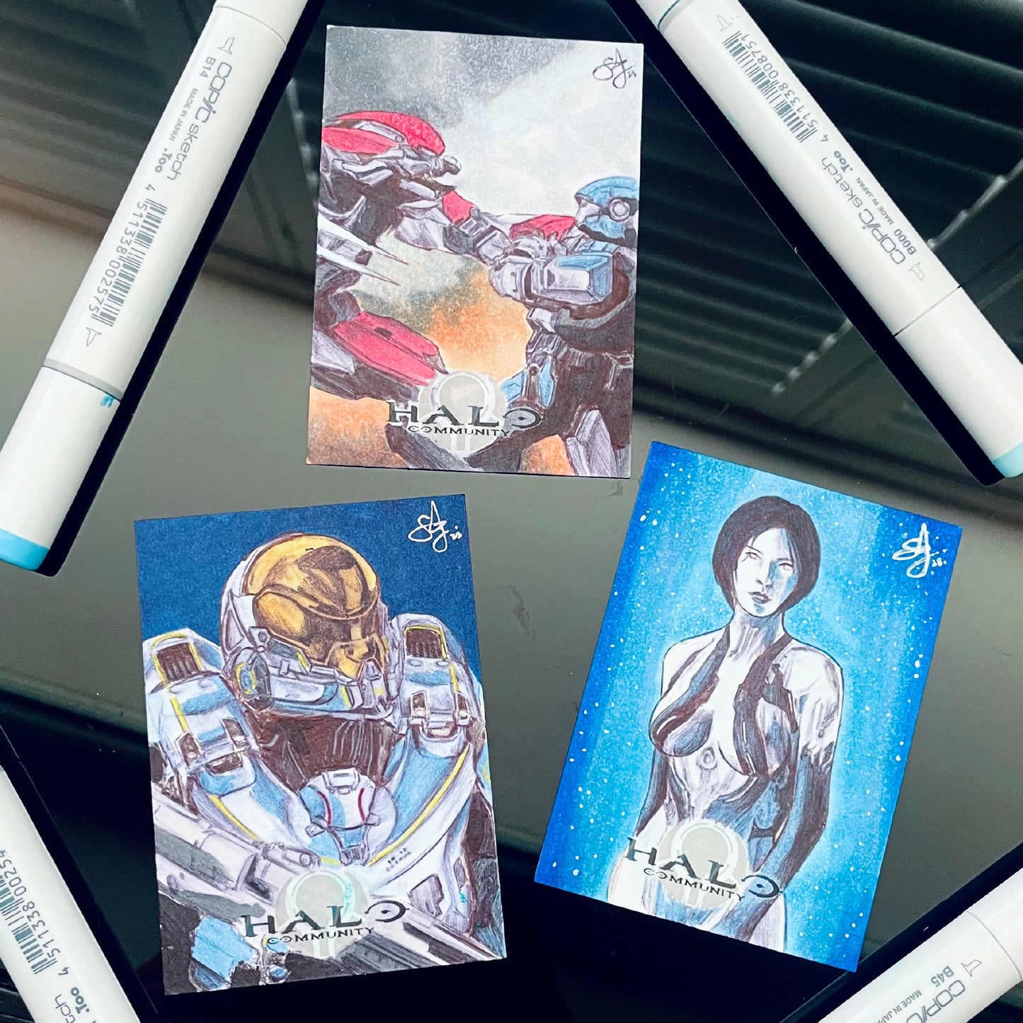 Custom Halo Sketch Trading Cards – Artysn Studio