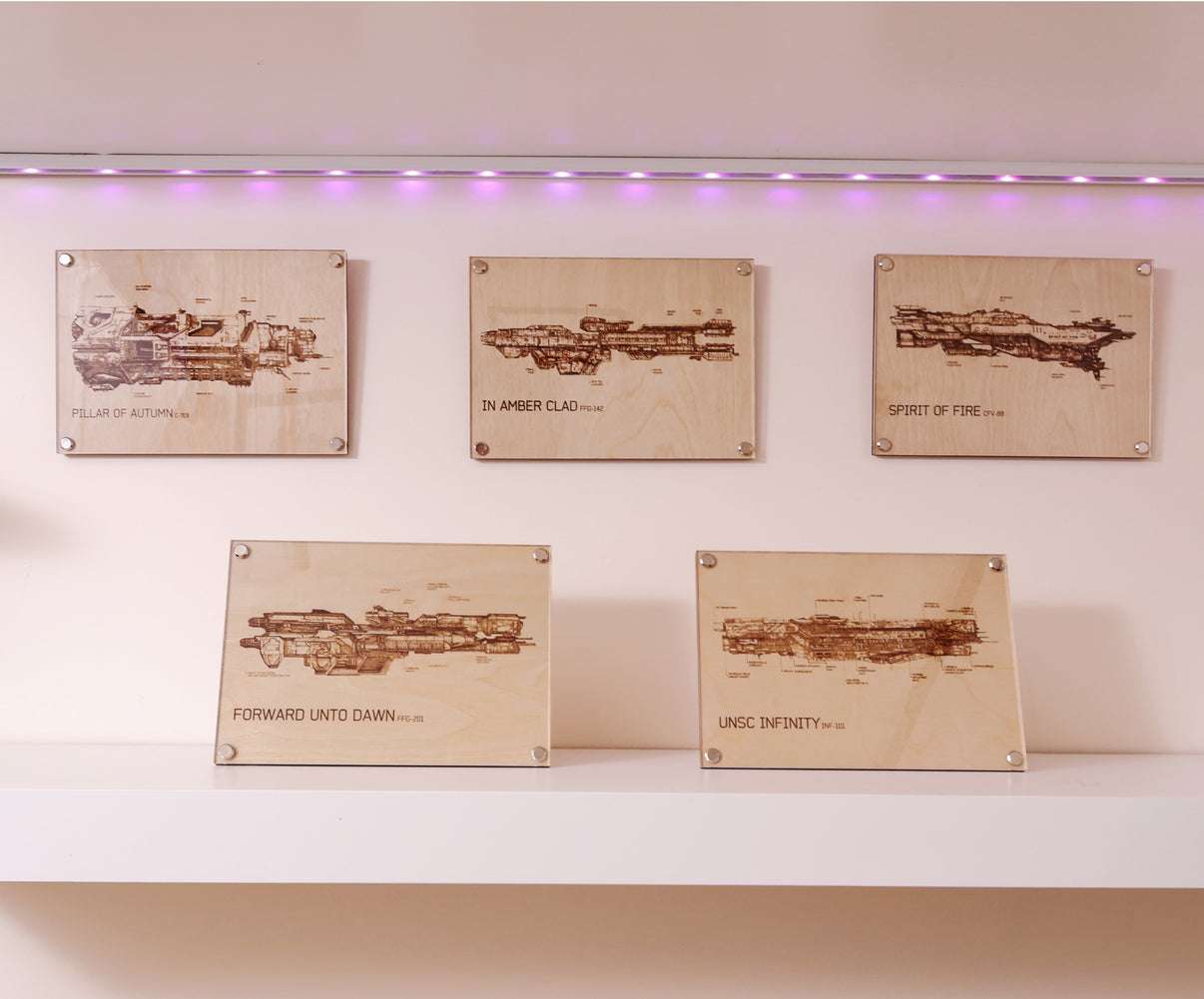Laser Engraved Plaque - UNSC Ship Diagram Bundle | LayaBoard Art Inspi ...